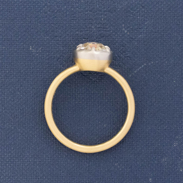 1.47ct Old European Cut Diamond Collet Solitaire