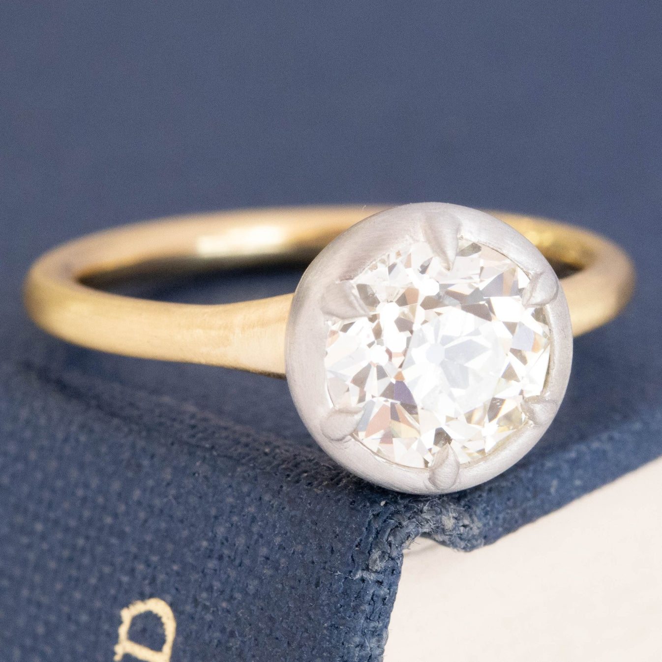 1.47ct Old European Cut Diamond Collet Solitaire