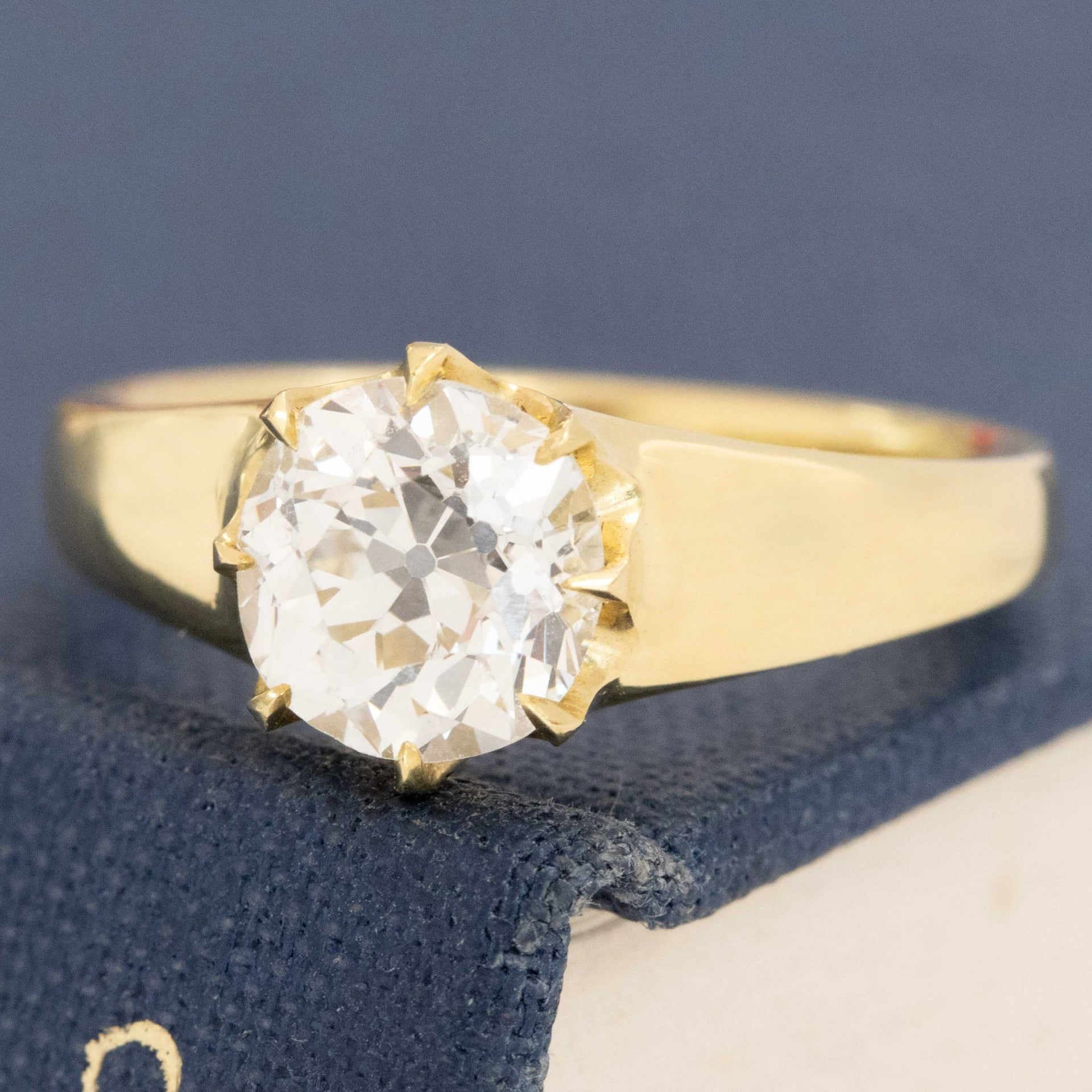 1.50ct Old European Cut Diamond Collet Solitaire, GIA J VS2