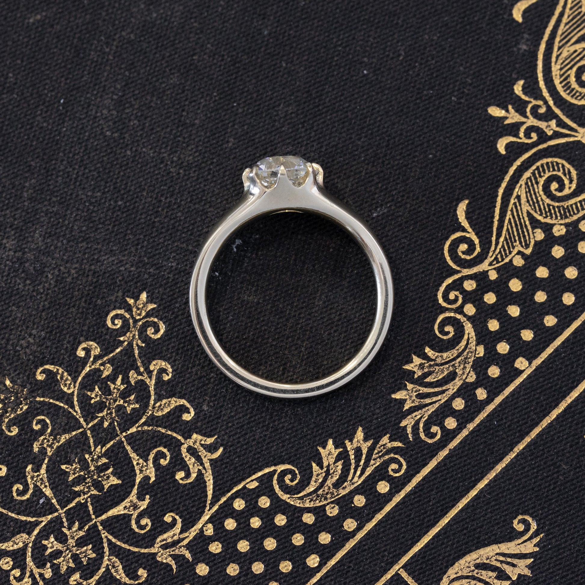 1.50ct Old European Cut Diamond Collet Solitaire, GIA J VS2