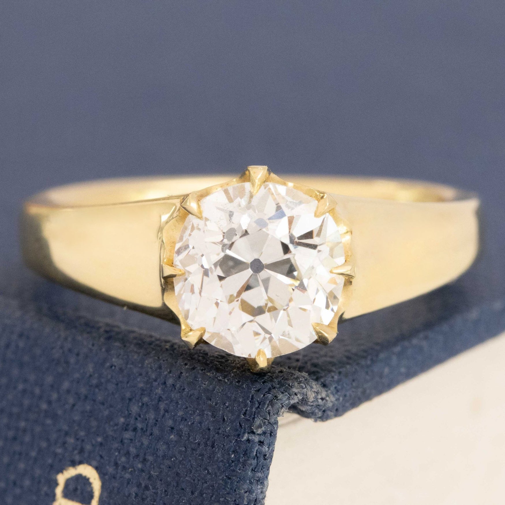 1.50ct Old European Cut Diamond Collet Solitaire, GIA J VS2