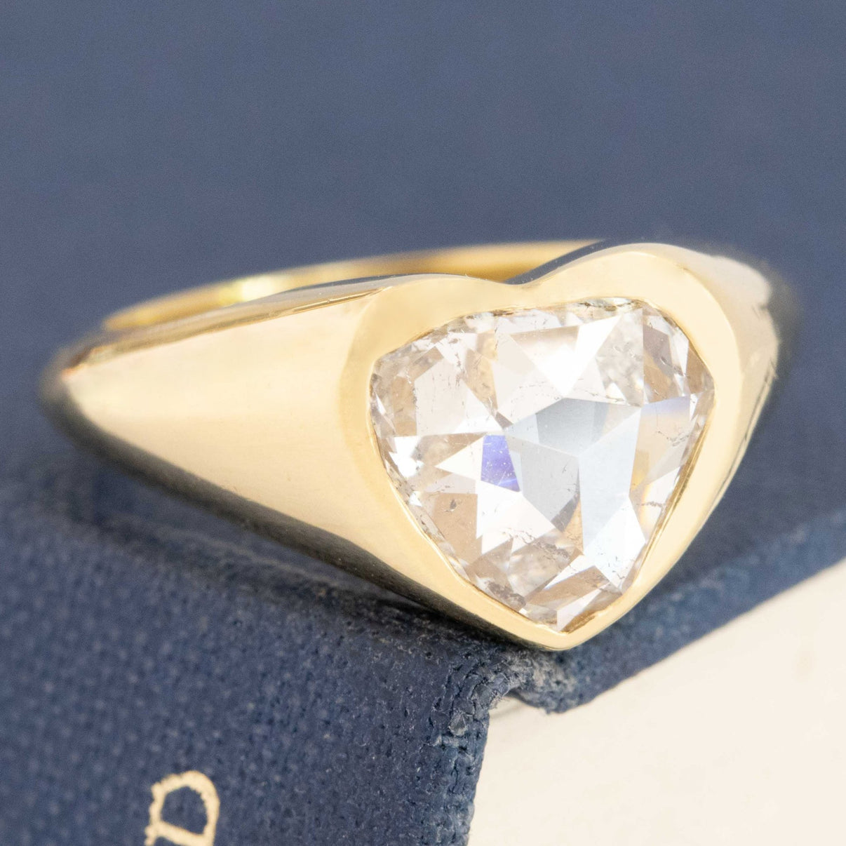 3.00ct Pear Cut Diamond Chunky Bezel Solitaire, GIA I