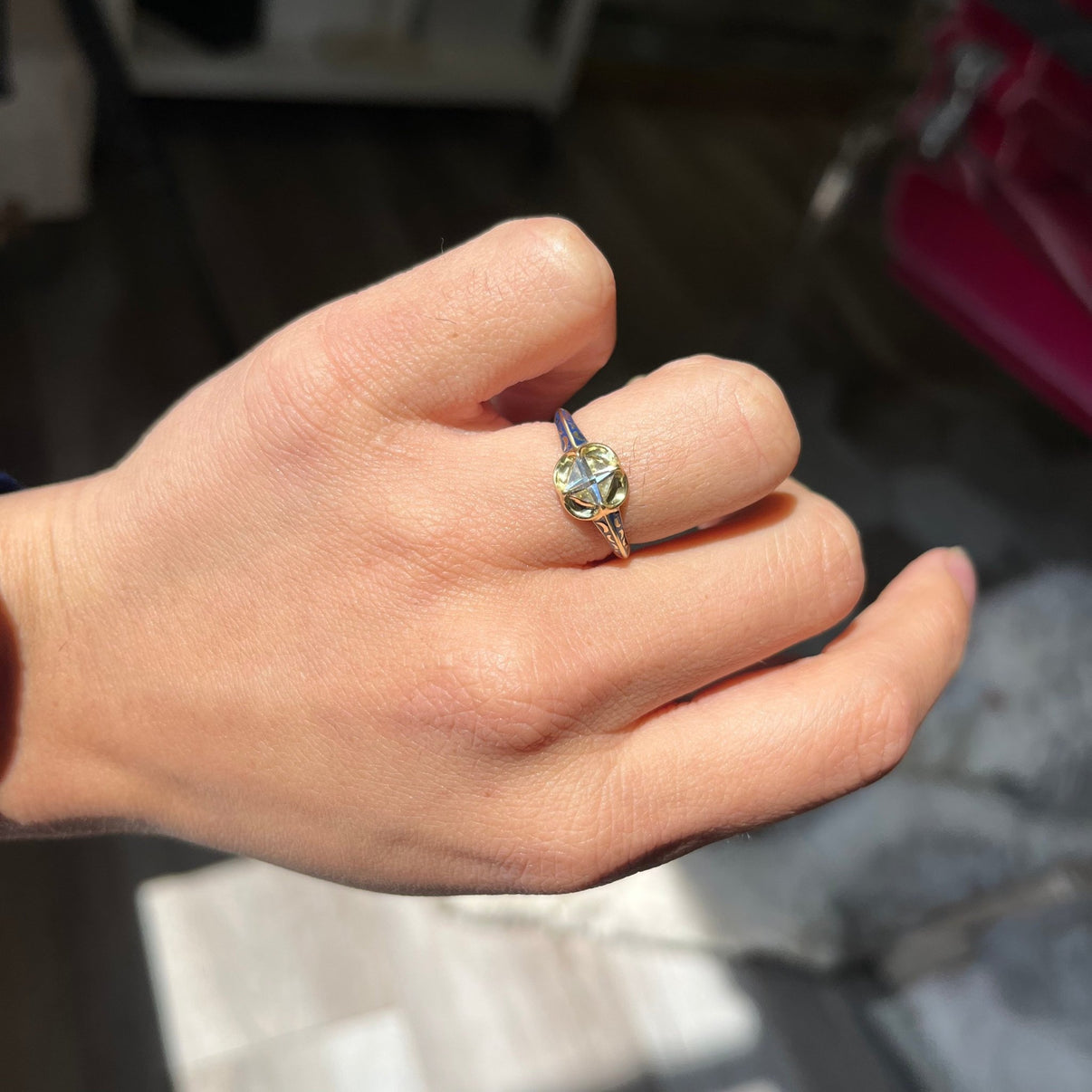 .47ct Point Cut Diamond Ring, GIA I SI