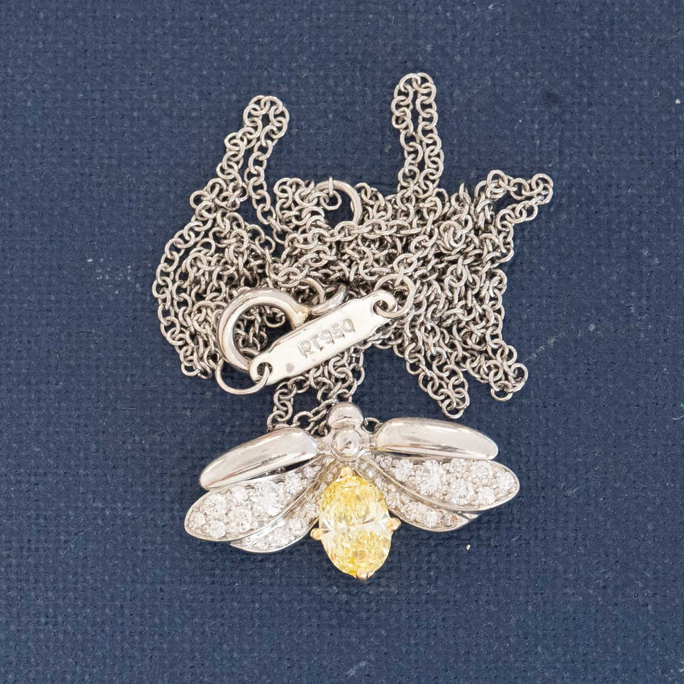 Fancy Yellow Diamond Firefly Pendant, by Tiffany & Co.