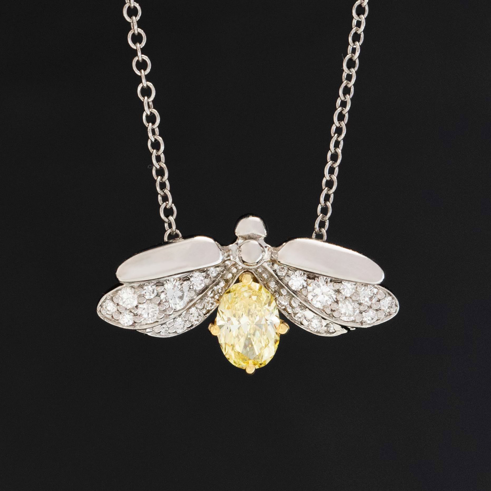 Fancy Yellow Diamond Firefly Pendant, by Tiffany & Co.