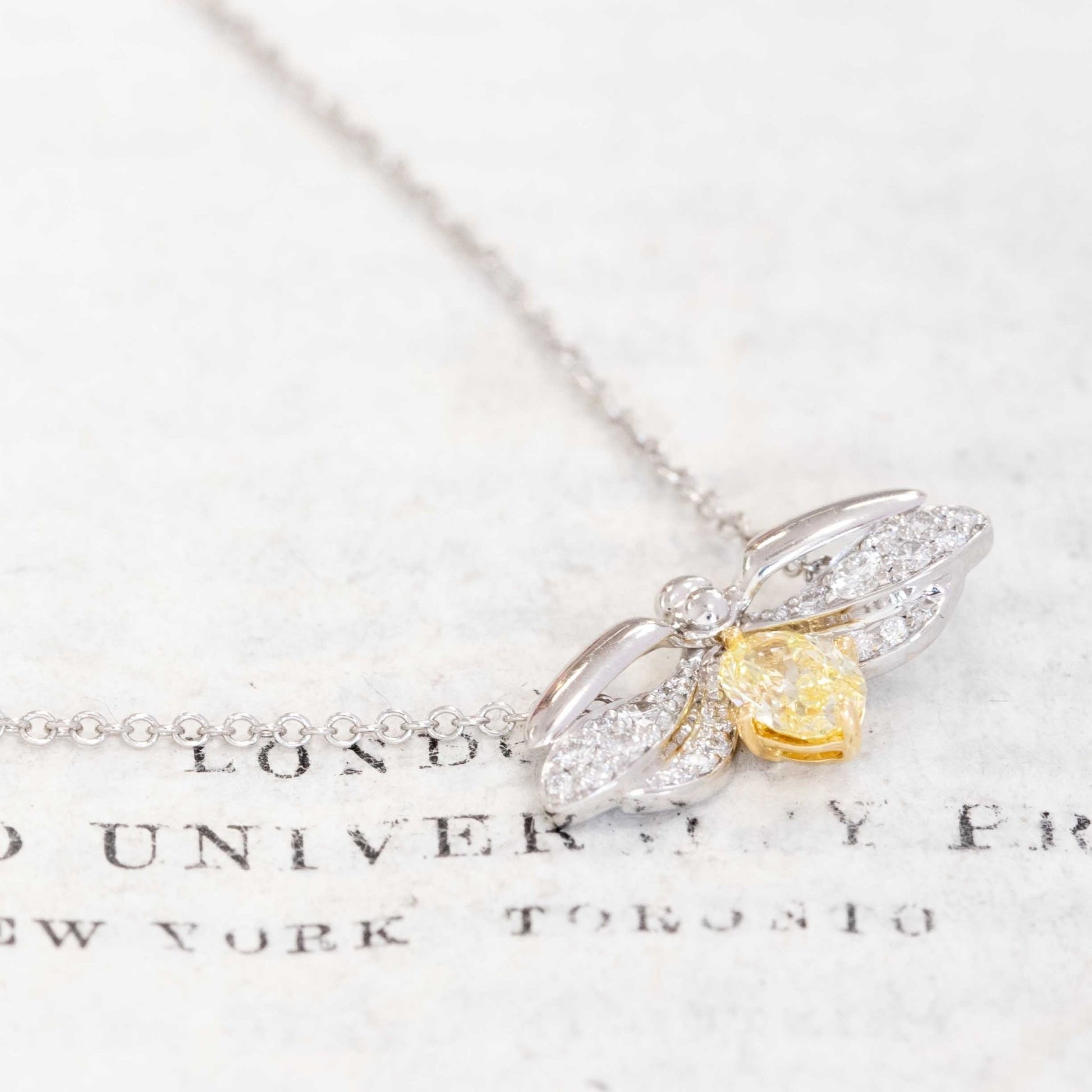 Fancy Yellow Diamond Firefly Pendant, by Tiffany & Co.