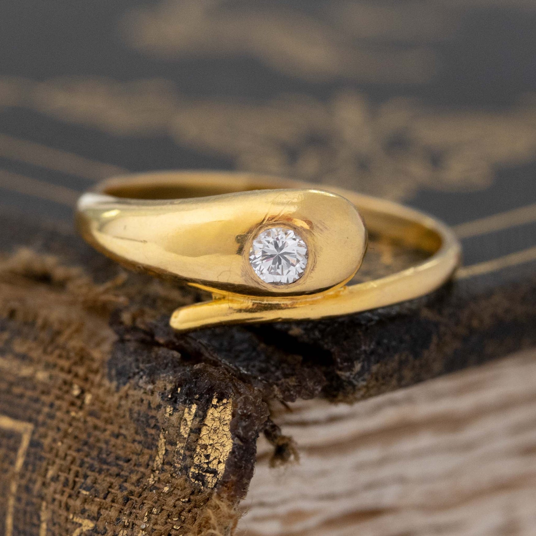 Vintage Diamond Serpent Band