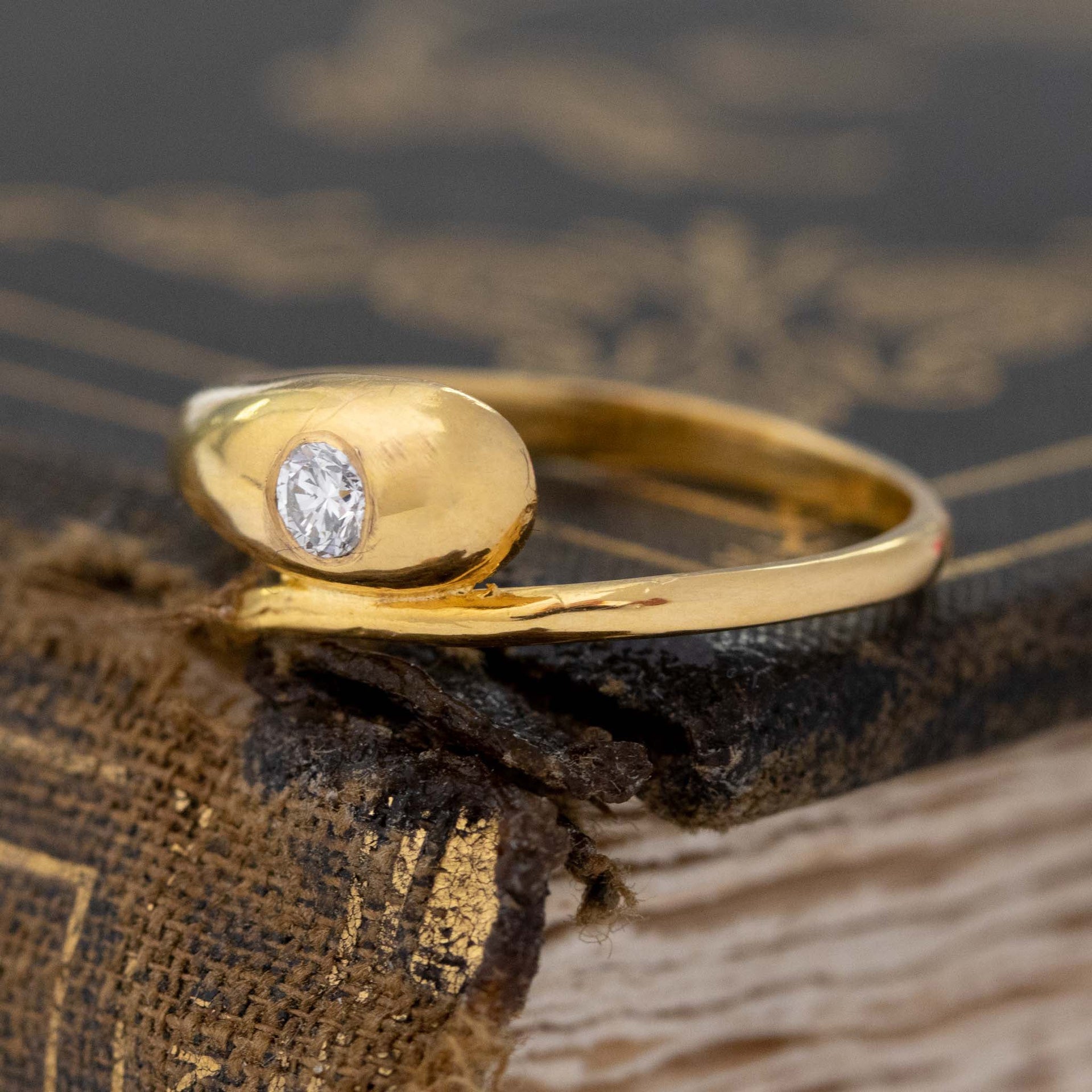 Vintage Diamond Serpent Band